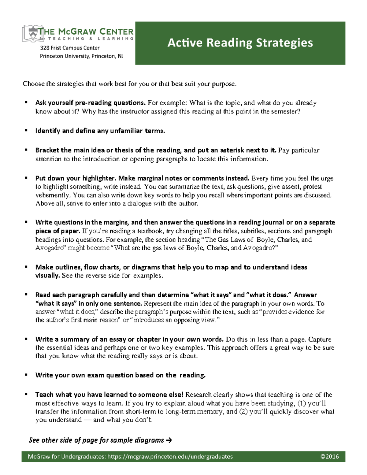 Active-reading-strategies - Choose the strategies that work best for ...