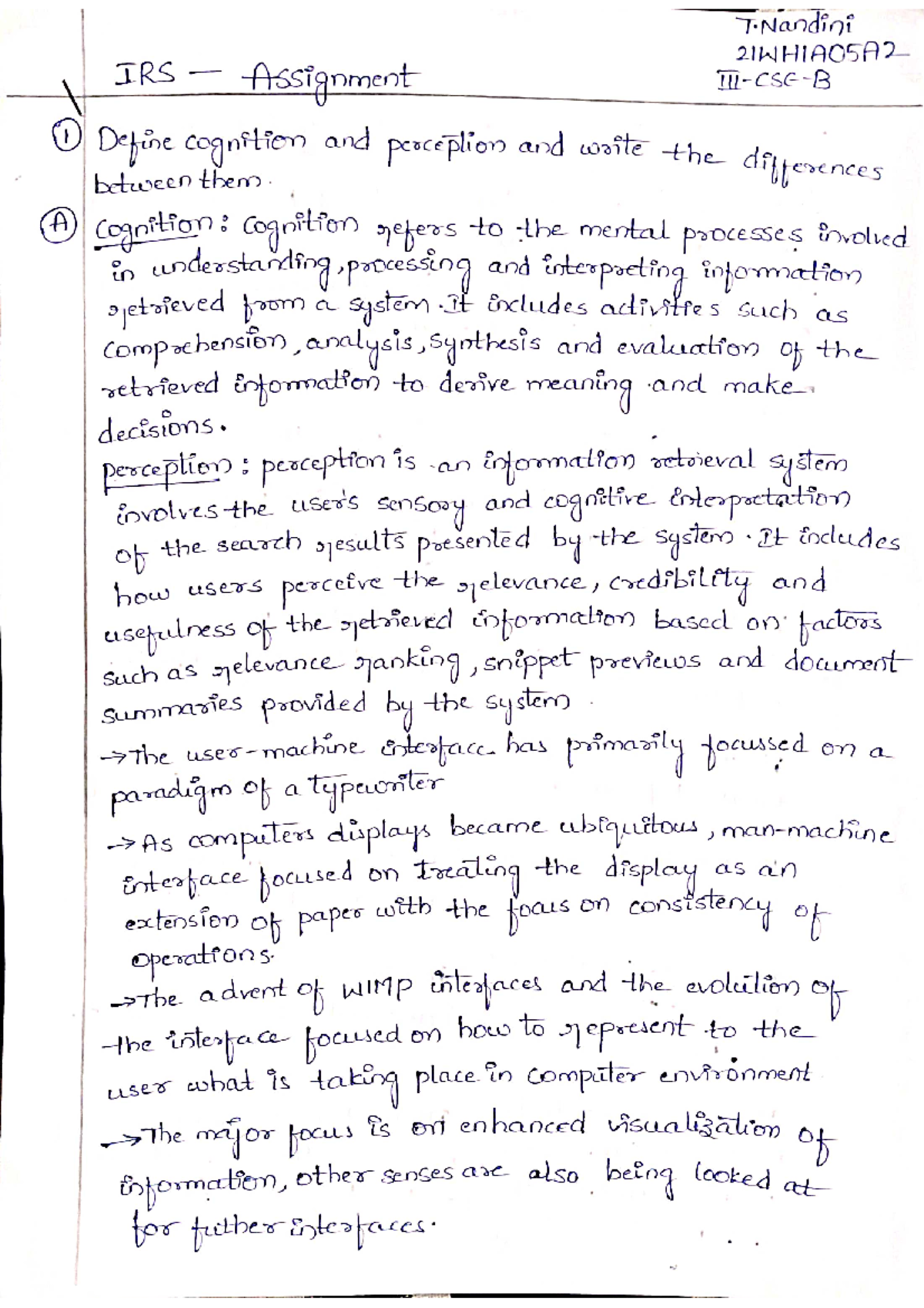 Irs ass2 - Computer Science Engineering - Studocu