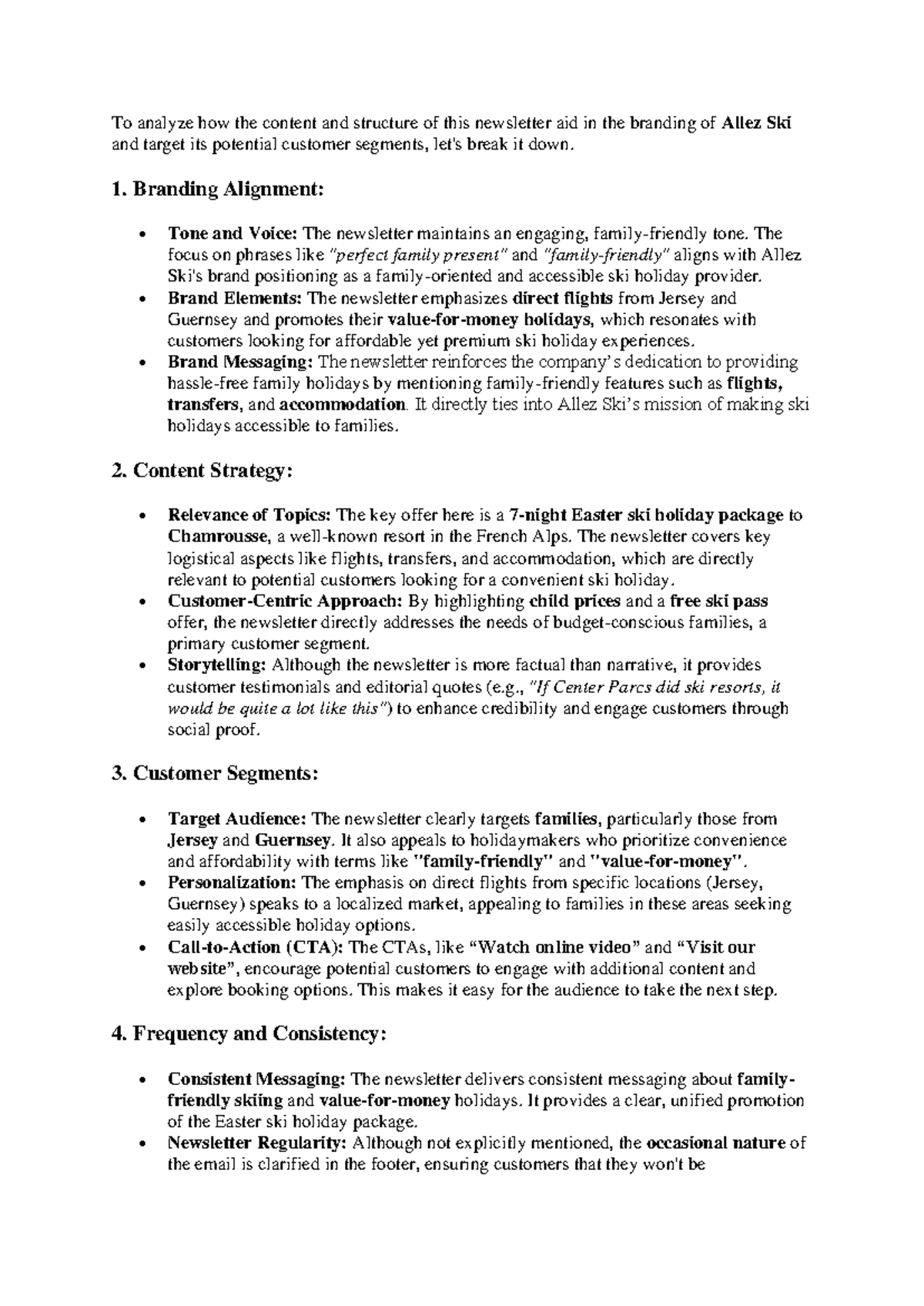 Newsletter in digital marketing - To analyze how the content and ...