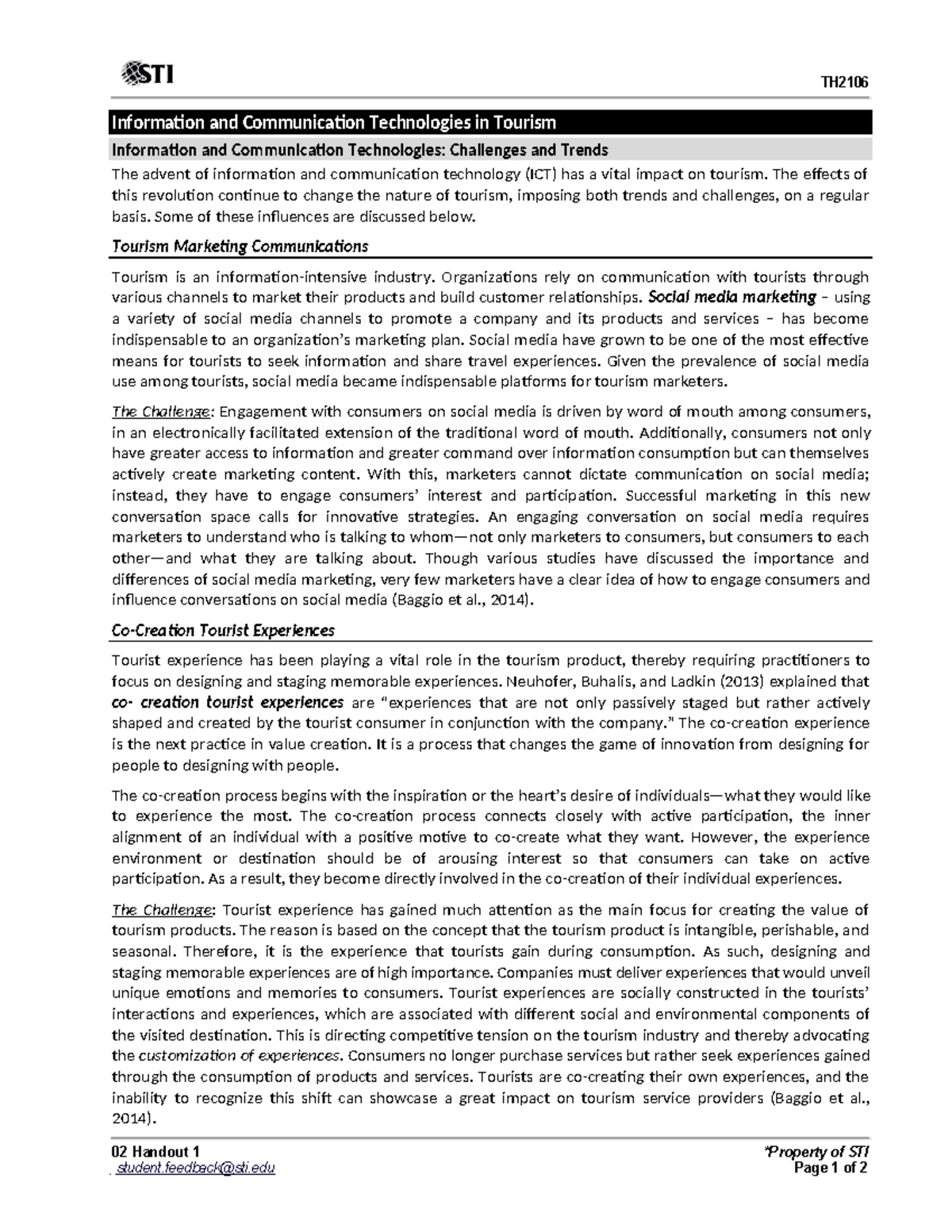 02 Handout 1(3) Amadeus - TH 02 Handout 1 student@sti *Property of STI ...