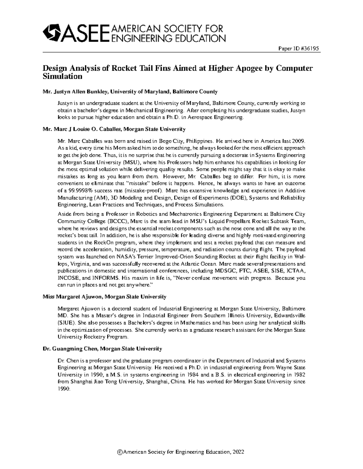 Design analysis of rocket tail fins aimed at higher apogee by computer ...