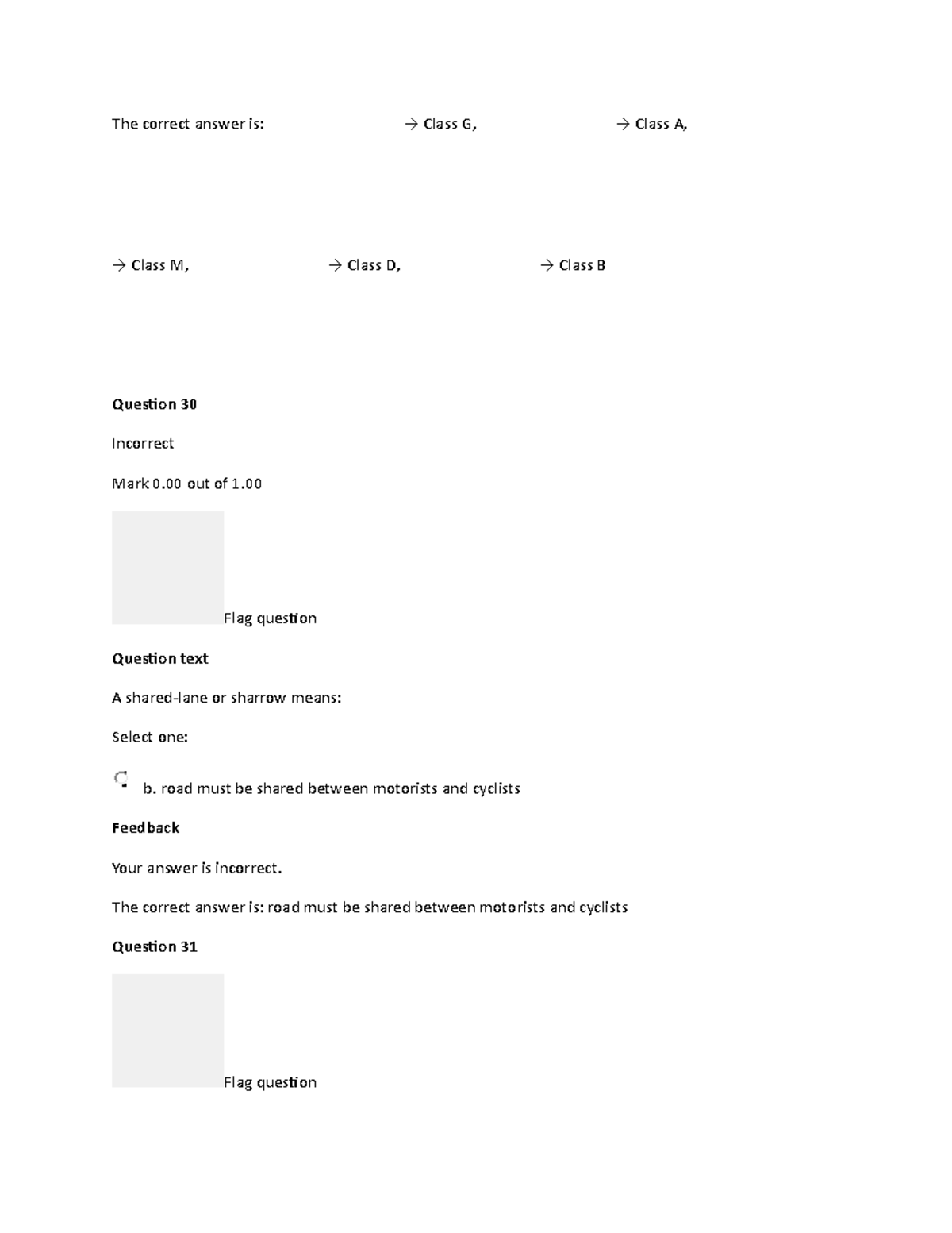 The correct answer Final Review - The correct answer is: → Class G, → ...