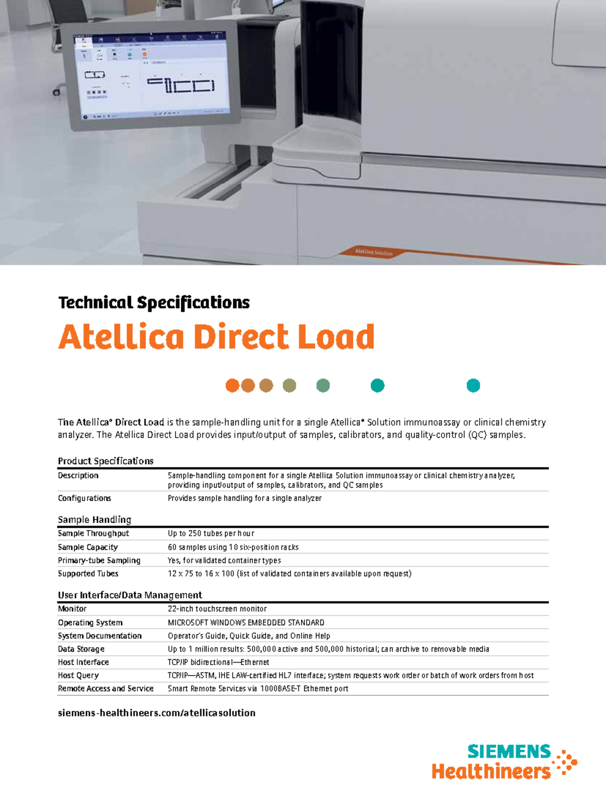 Atellica Direct Load 0619 - Technical Specifications Atellica Direct ...