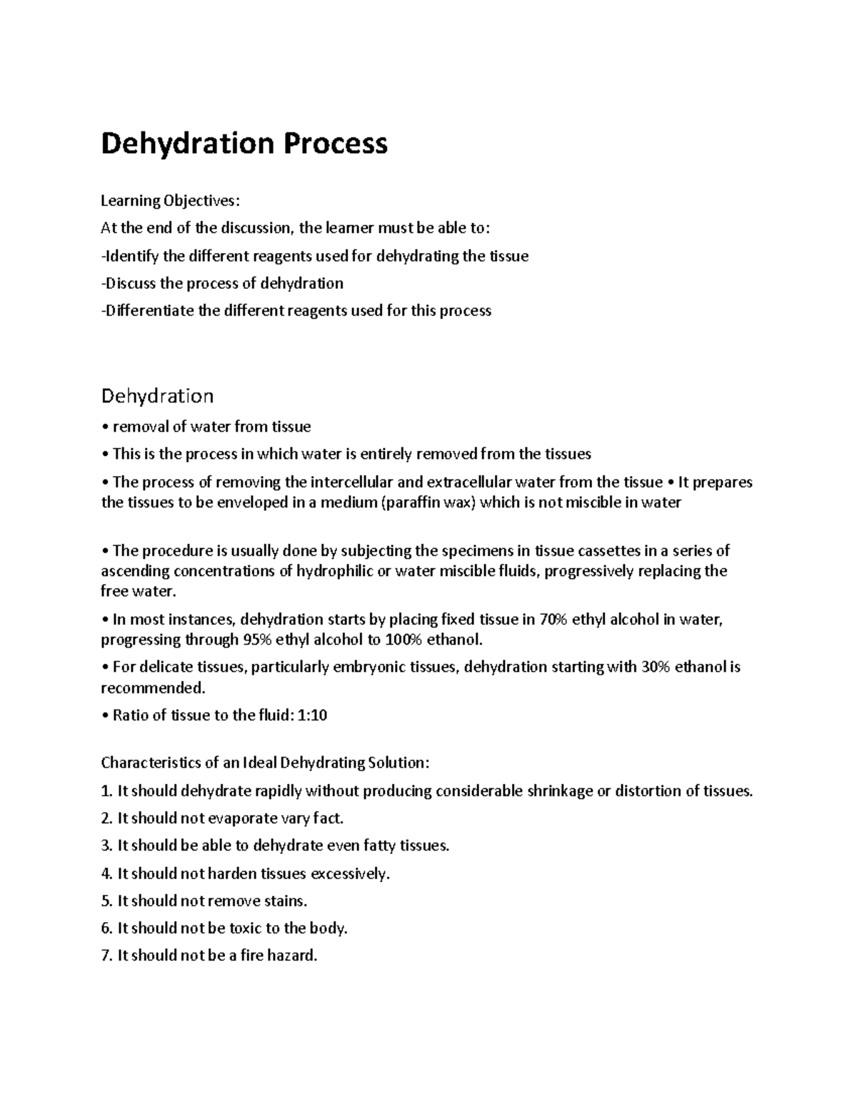 Dehydration Process - Lecture notes 5 - Dehydration Process Learning ...