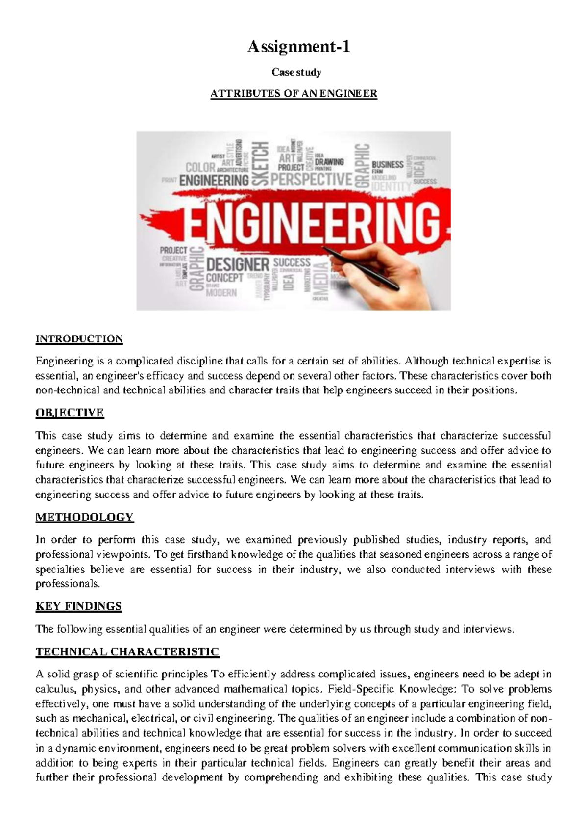 Assignment - wdmlqkwdd d.a,wd - Assignment- 1 Case study ATTRIBUTES OF ...