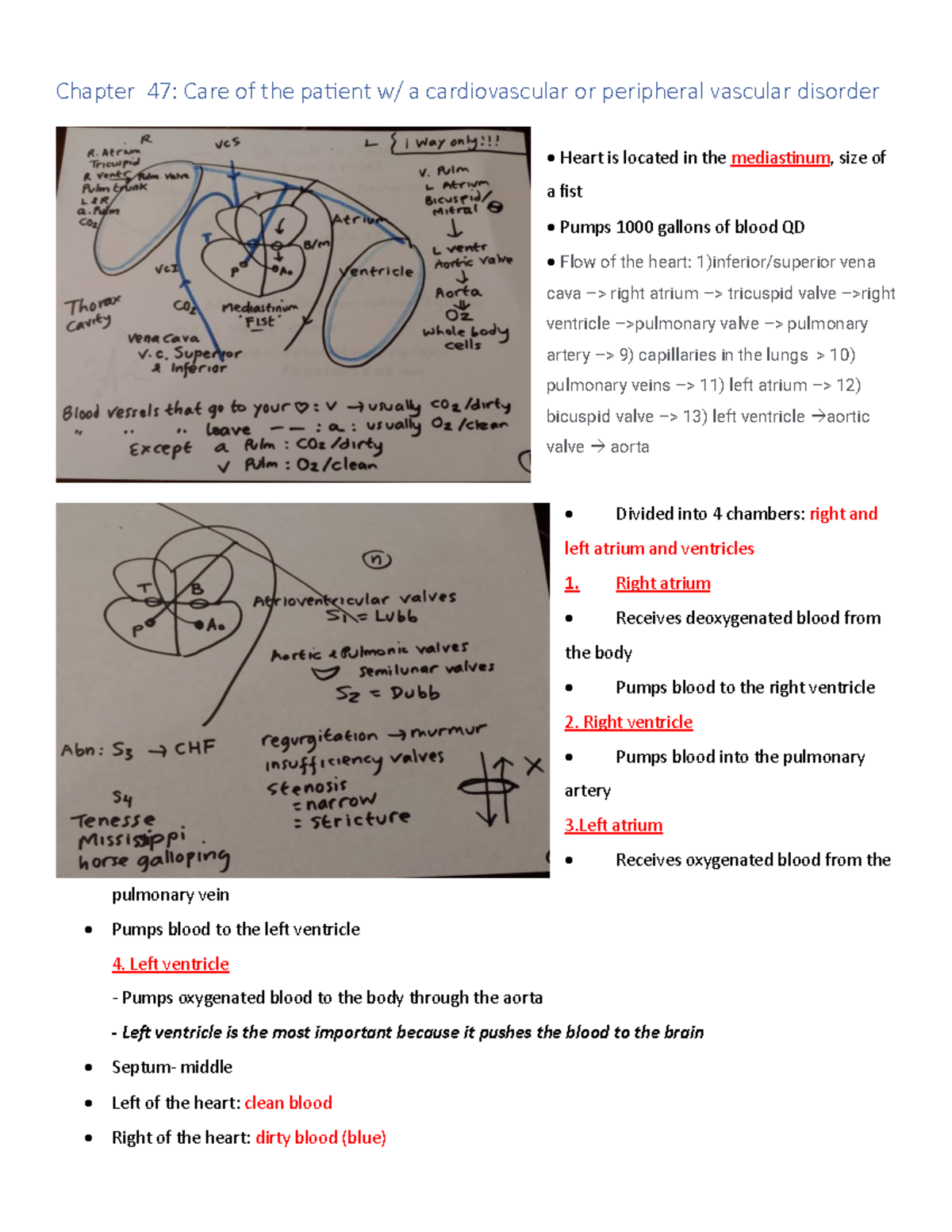 Cardio- medsurg term 3 - Sunnaryb - Chapter 47: Care of the patient w ...