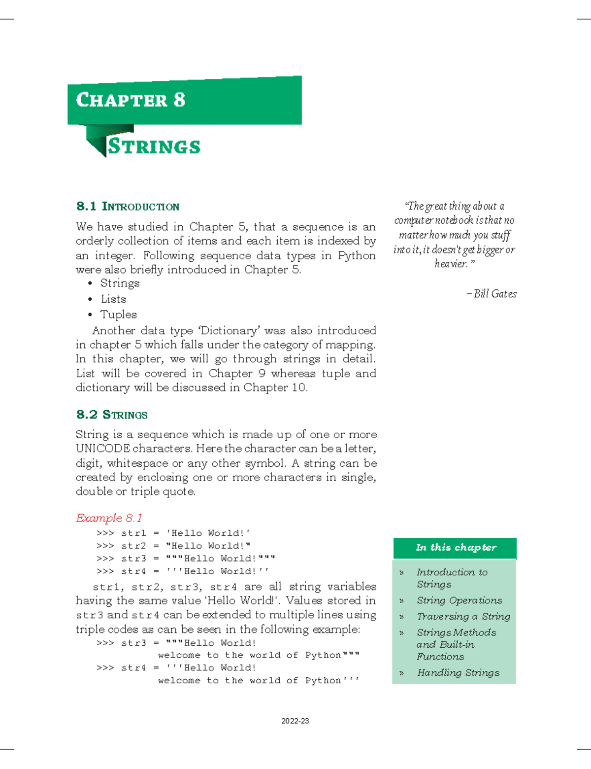 Chapter 8 - Ghhh - 8 INTRODUCTION We have studied in Chapter 5, that a ...