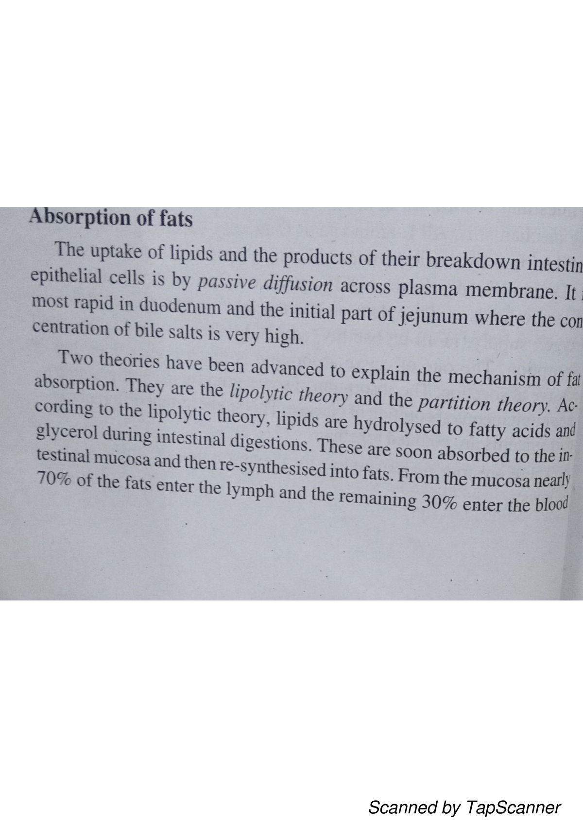 Absorption of fats in animals - Bsc zoology - Scanned by TapScanner ...