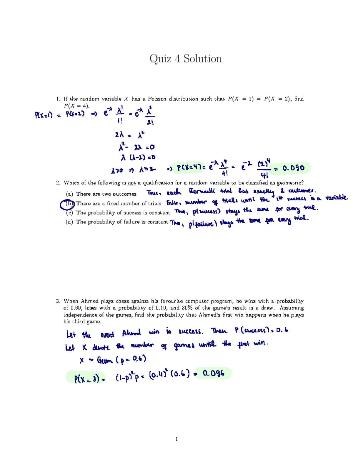 Quiz 4 Solution - Mat402H1 - U of T - Studocu