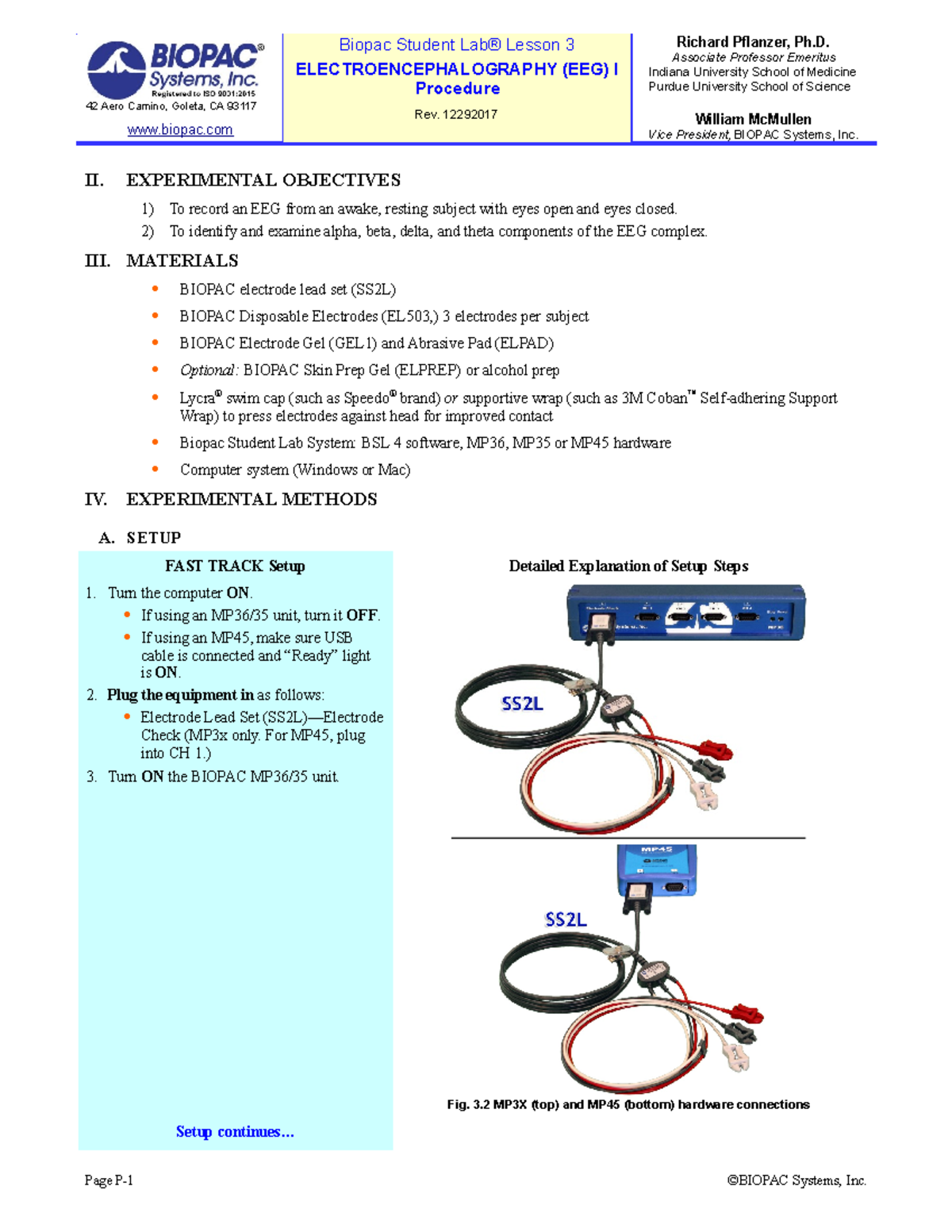Lab 4 Worksheet EEG - Assessment - Biopac Student Lab® Lesson 3 ...