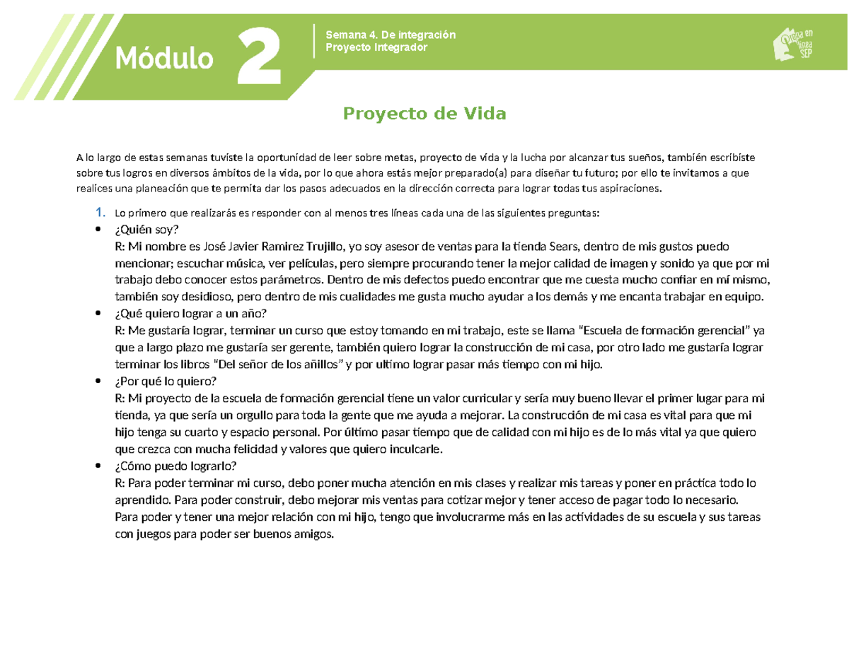 Proyecto integrador modulo 2 sin concluir - Proyecto Integrador ...