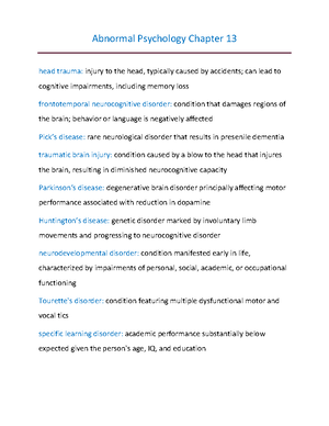Abnormal Psychology Chapter 5 - ABNORMAL PSYCHOLOGY CHAPTER 5 Alters ...
