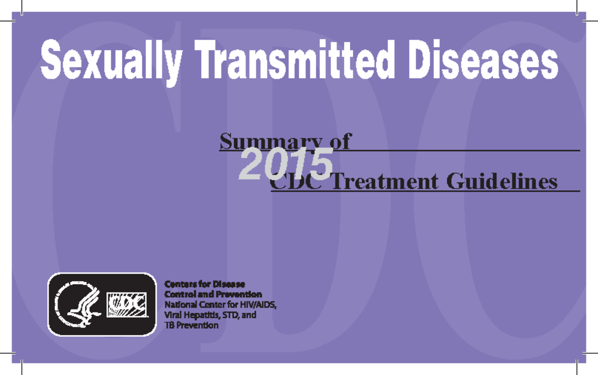 STD 2015-pocket-guide-1 - CDC Sexually Transmitted Diseases Summary of ...
