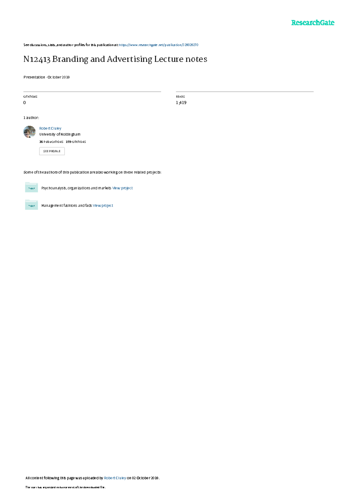 Lecture Notes Good 3 Warning Tt Undefined Function 32 See Discussions Stats And Author