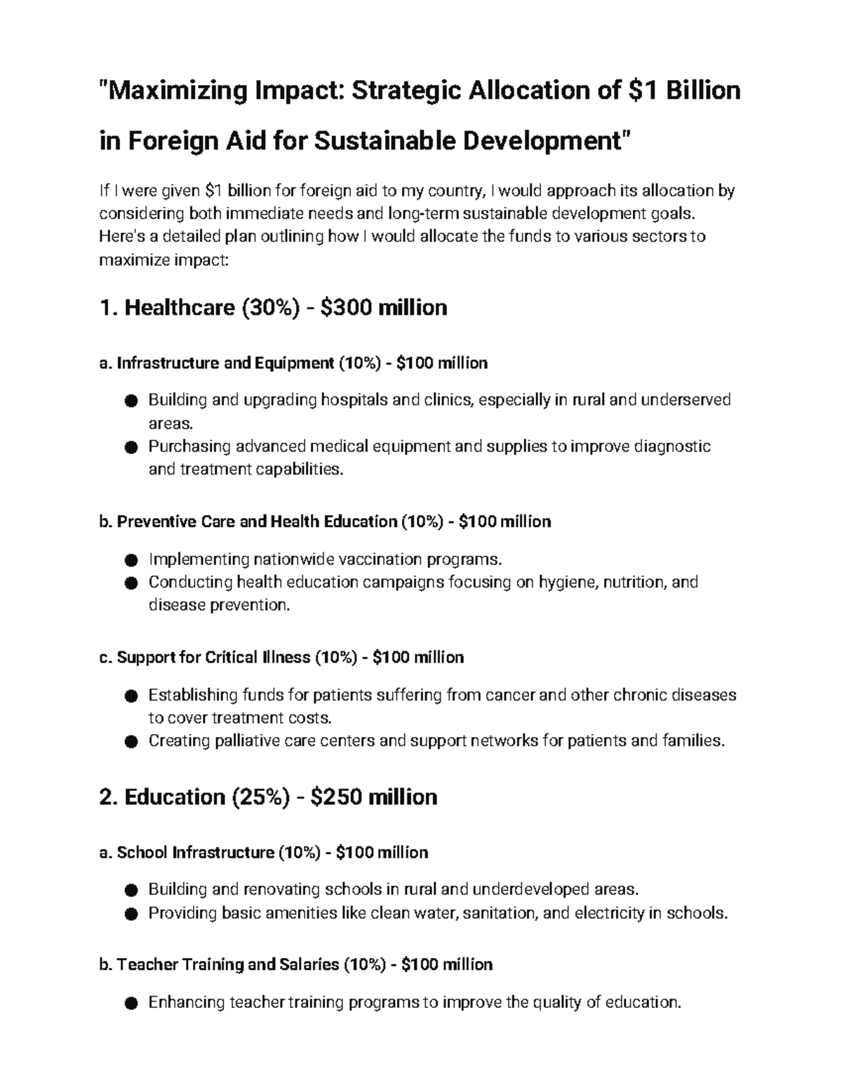 Project proposal - this a assignment - "Maximizing Impact: Strategic ...