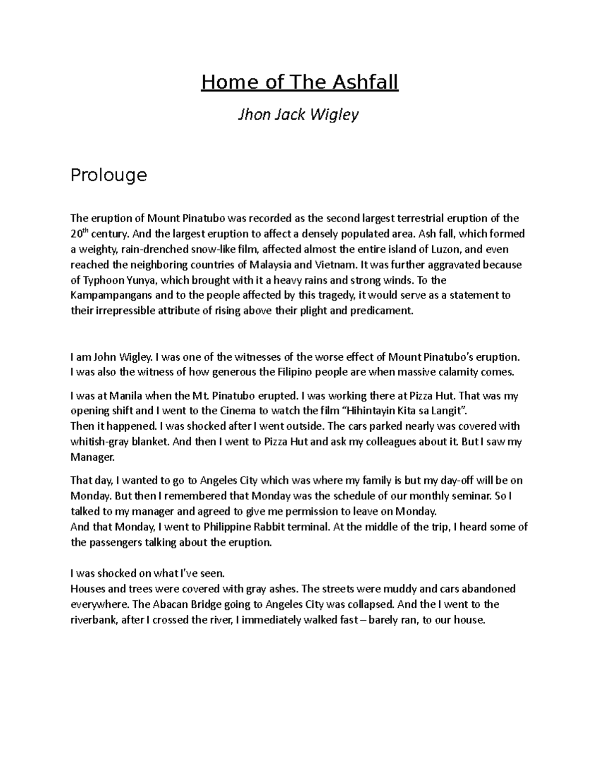 Home of Ashfall - keep this - Home of The Ashfall Jhon Jack Wigley ...