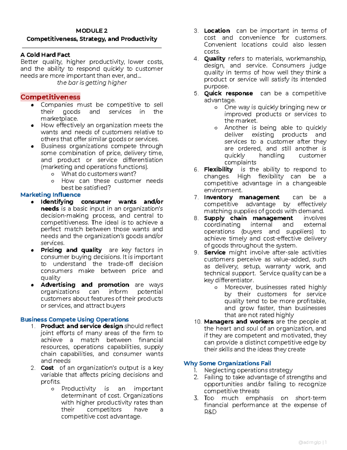[104] 2. Competitiveness, Strategy, and Productivity - MODULE 2 ...
