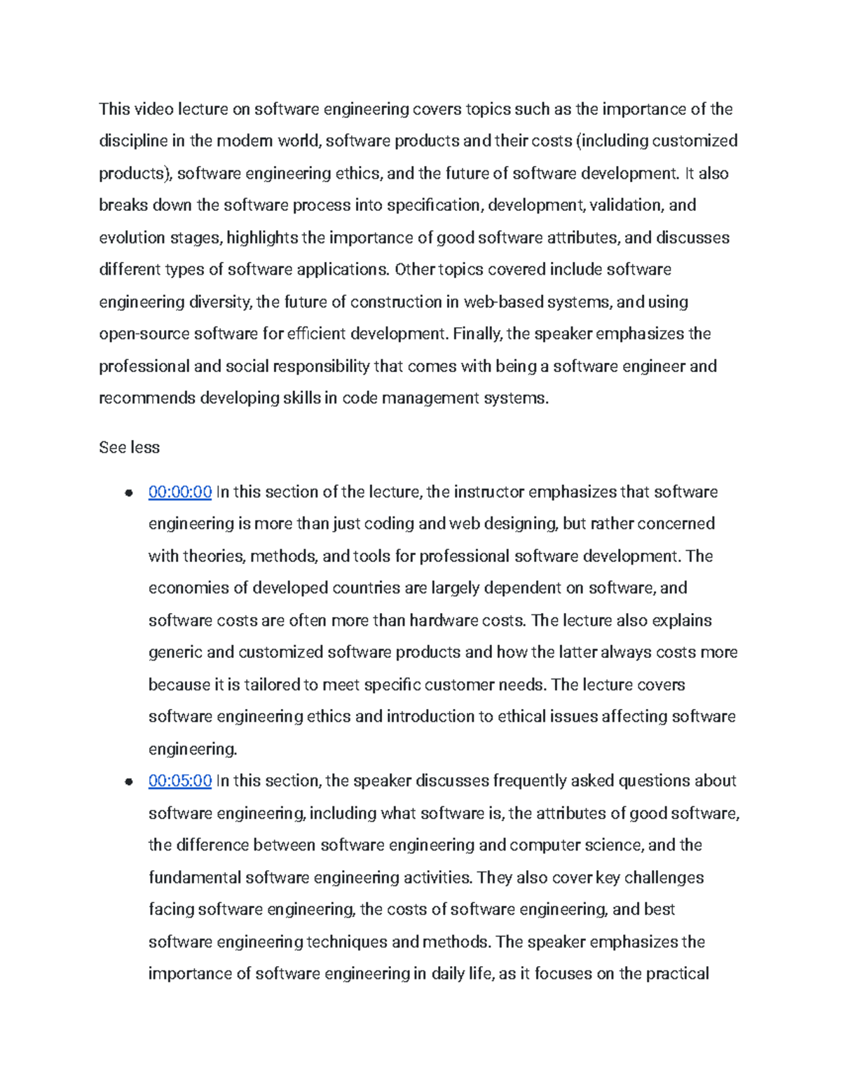 Software Engineering 1 - This video lecture on software engineering ...