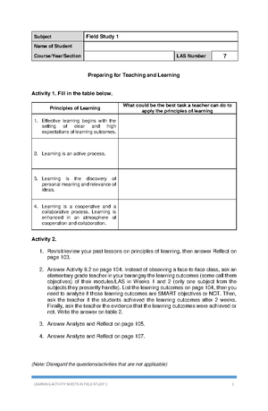 Gen Ed Review Handout 1 - Read - REVIEW HANDOUT 1 Area: GENERAL ...