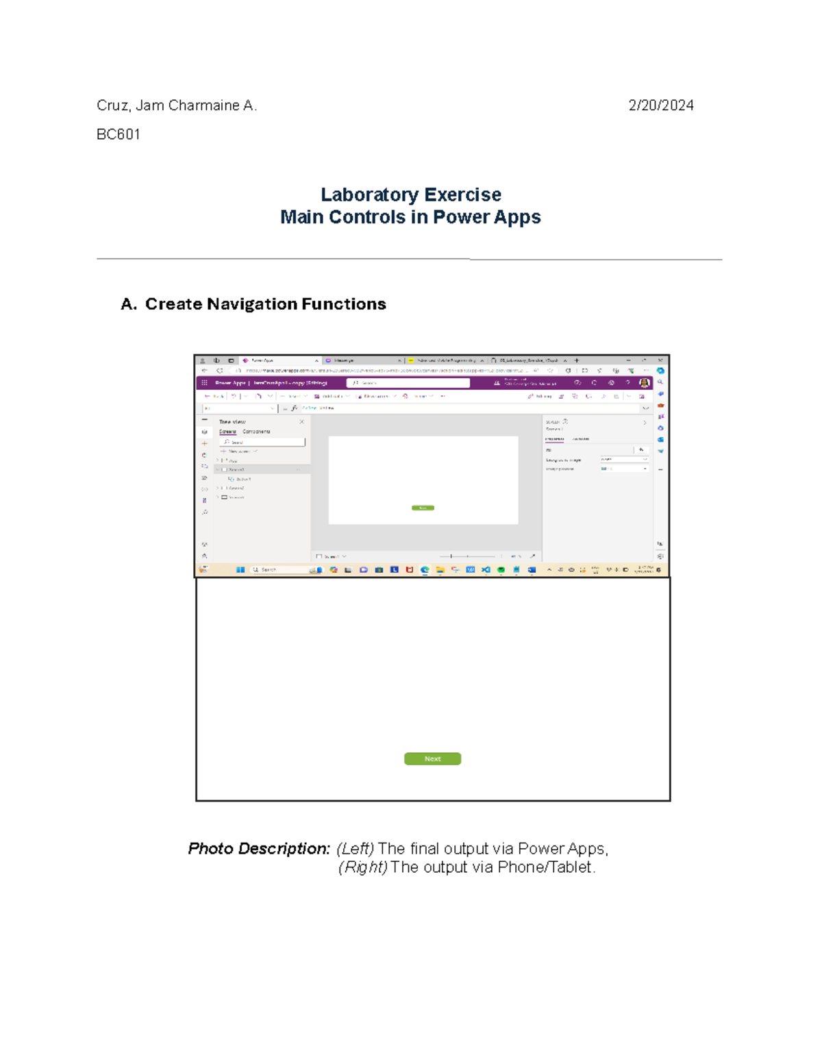 BC601-Cruz-Lab Exercise 2 - Information Technology - Cruz, Jam Charmaine A. 2/20/ BC Laboratory ...