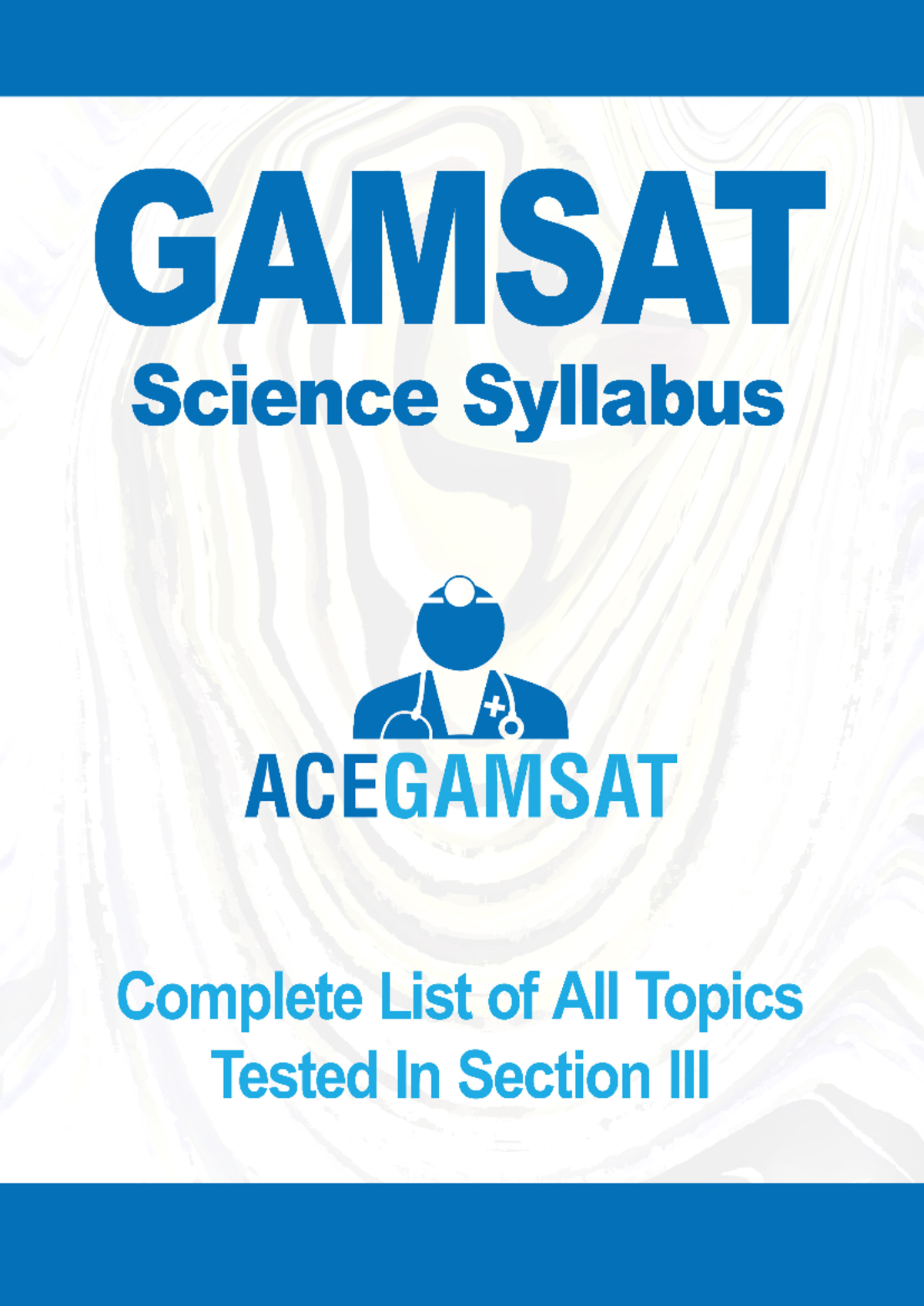 Acegamsat science-syllabus - GAMSAT Biology Syllabus Macromolecules ...
