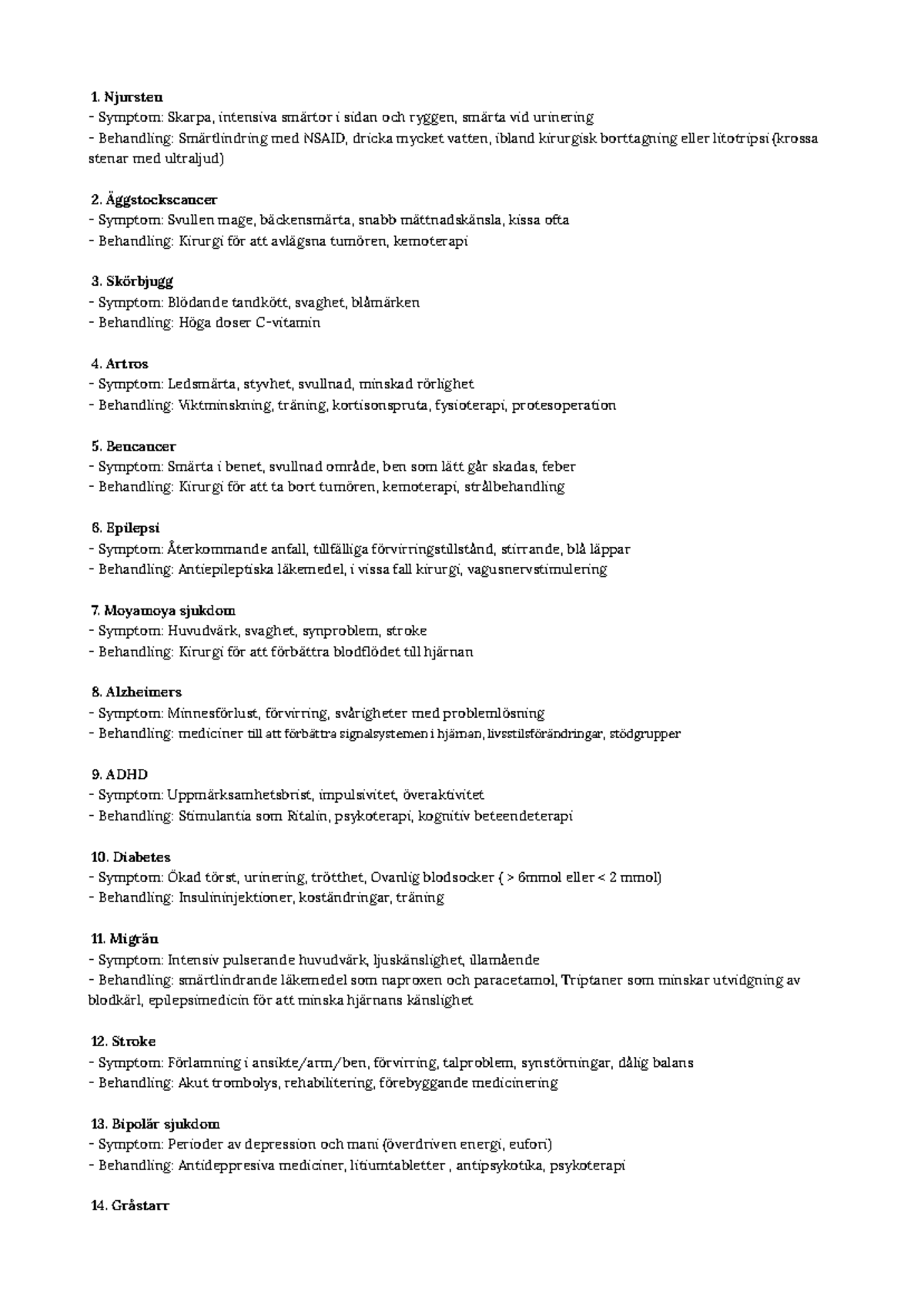Sjukdomar - Njursten Symptom: Skarpa, intensiva smärtor i sidan och ...