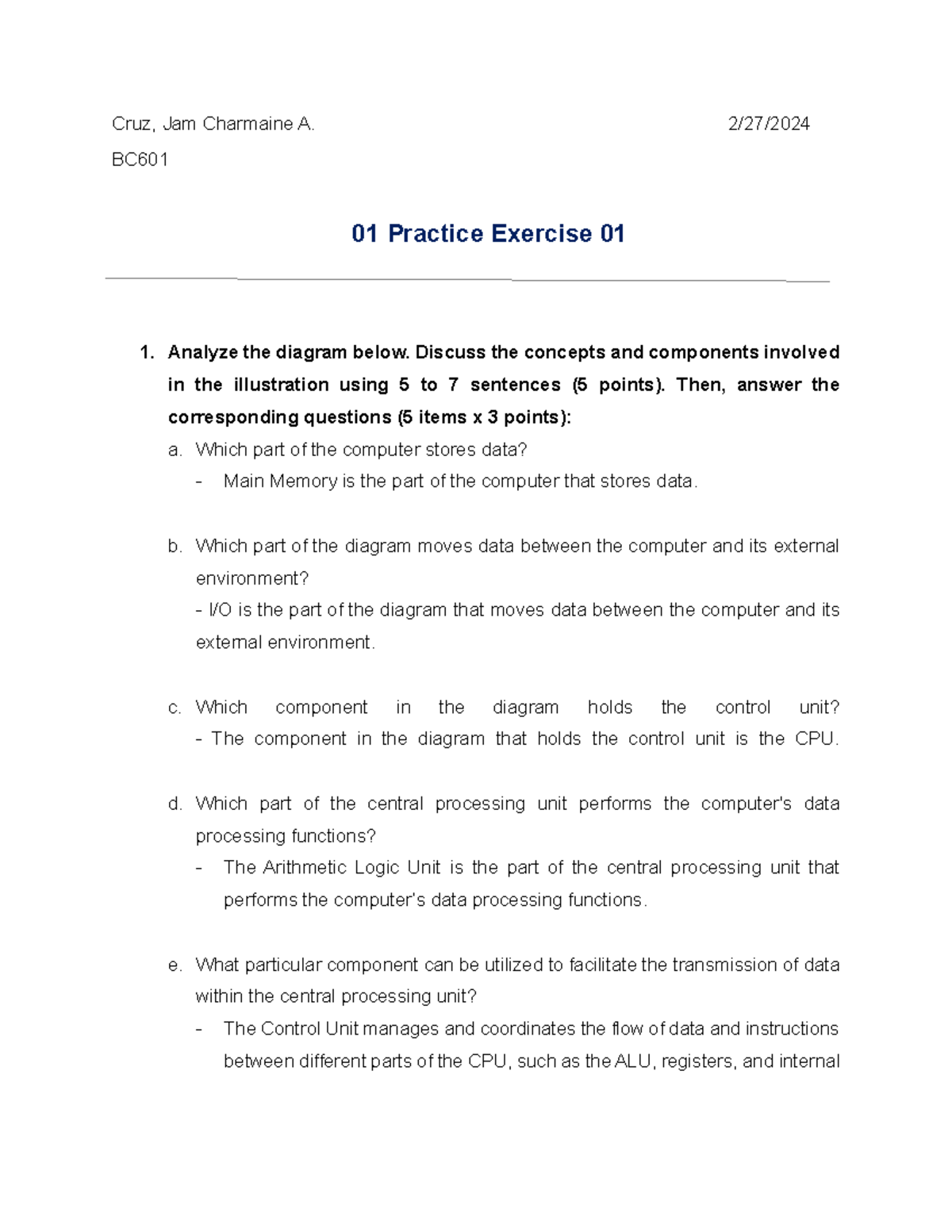 BC601Cruz 01Practice Exercise 01 - Cruz, Jam Charmaine A. 2/27/ BC 01 ...