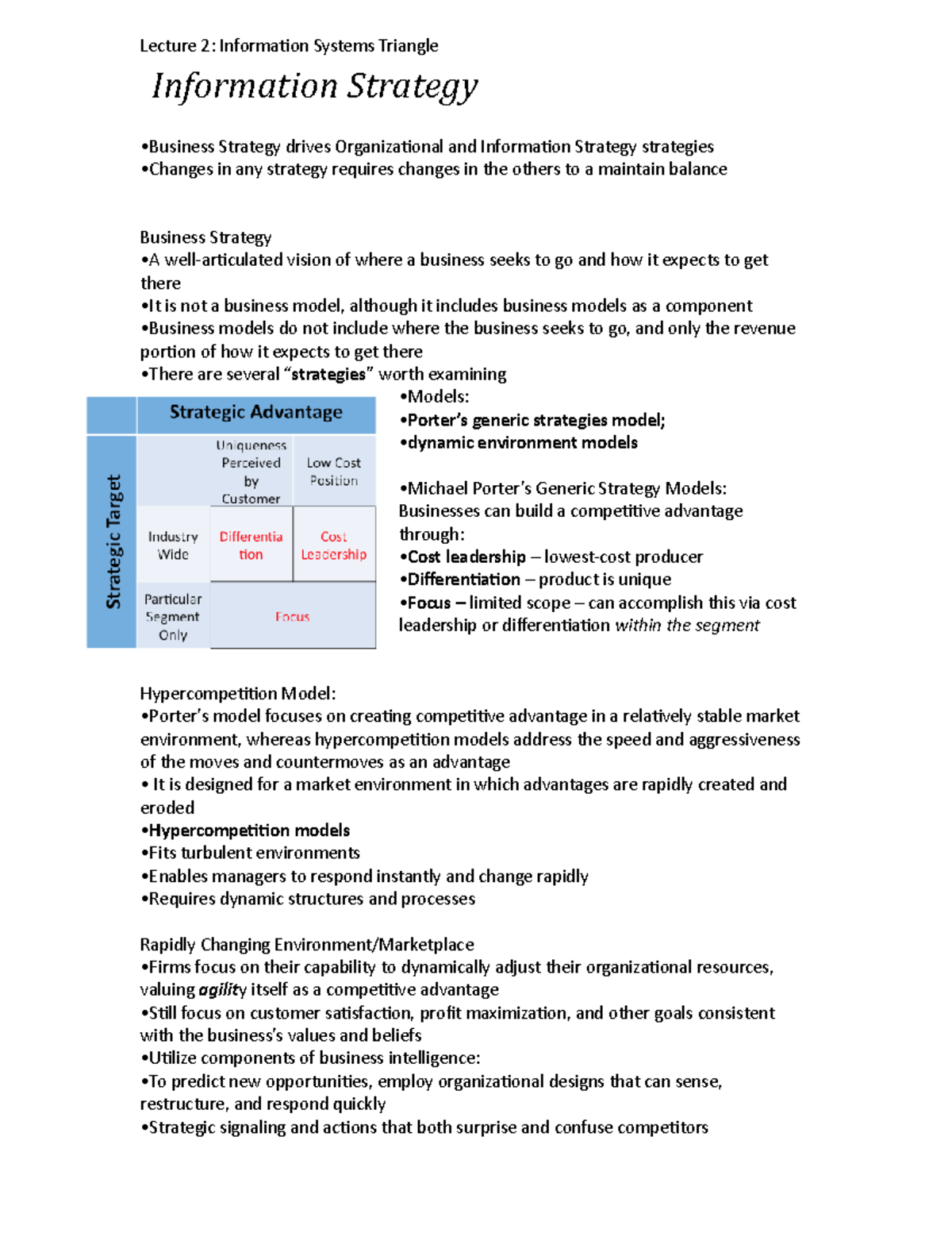 Bpits Lecture Notes - Lecture 2: Information Systems Triangle ...