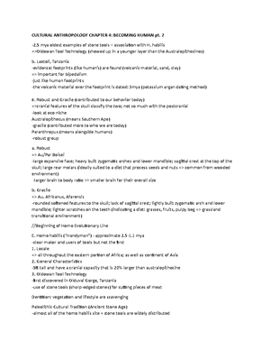 Cultural Anthropology Chapter 4 part 1 - CULTURAL ANTHROPOLOGY CHAPTER ...