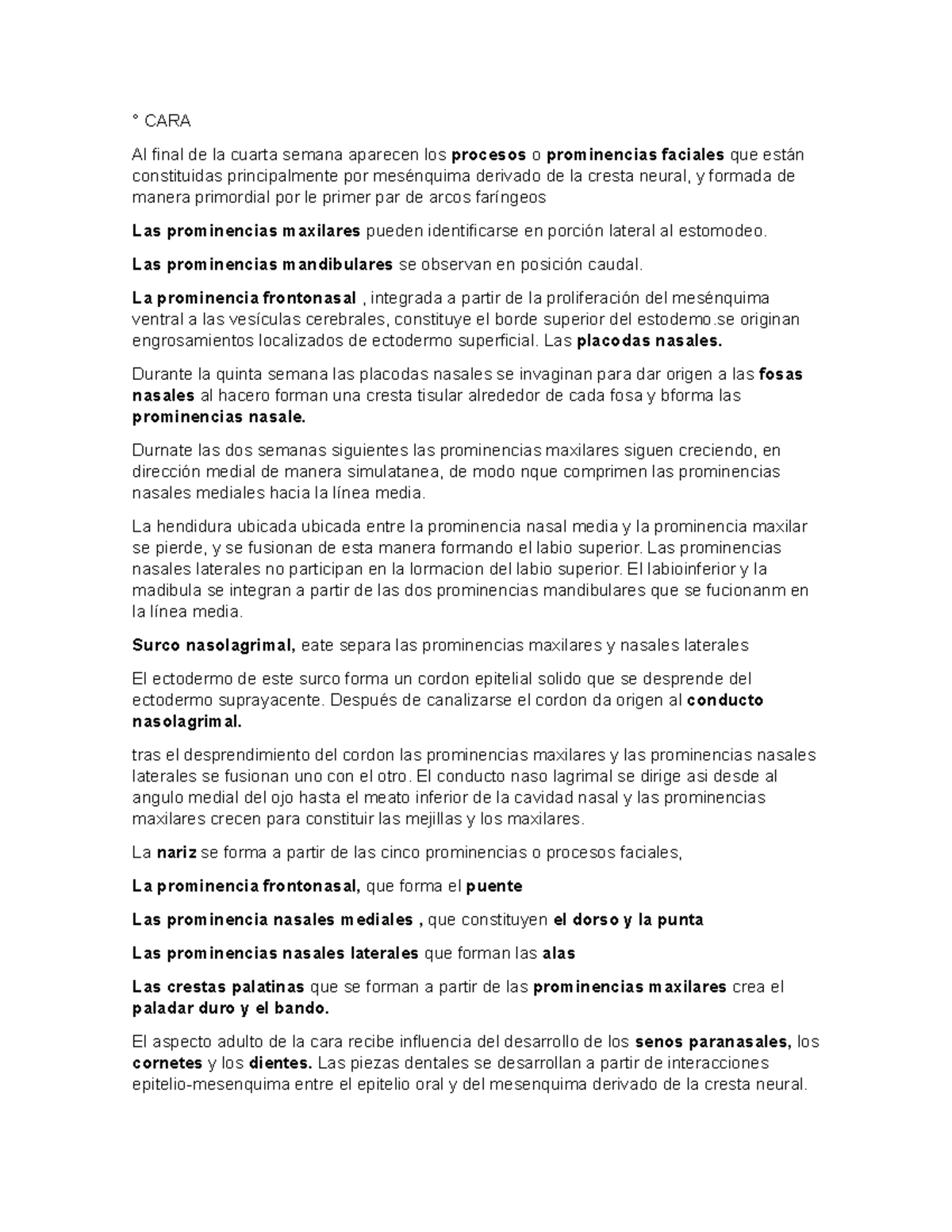 CARA - para q apruebes - ° CARA Al final de la cuarta semana aparecen ...