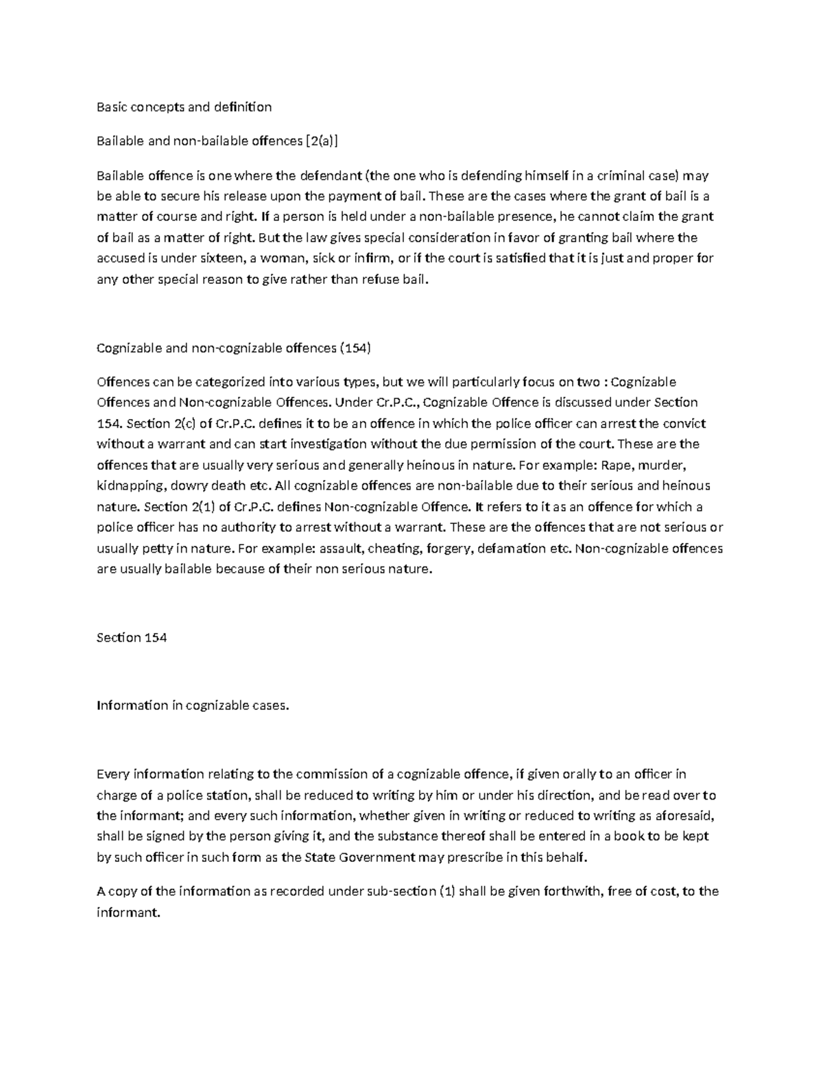 Basic concepts and definition - Basic concepts and definition Bailable ...