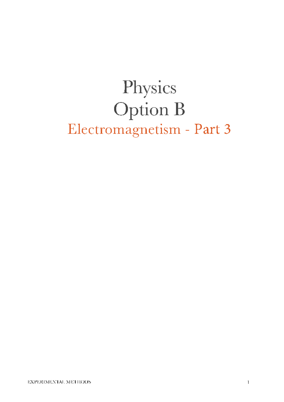 1B Natural Sciences - Physics B - Electromagnetism - Part 3 - Physics ...