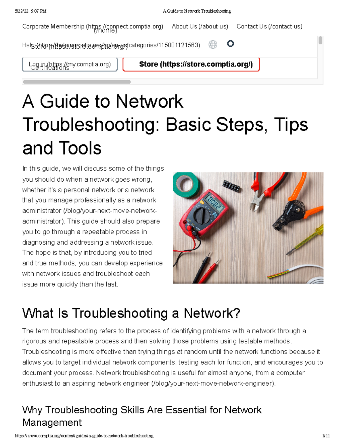 A Guide to Network Troubleshooting - This guide should also prepare you to go through a ...
