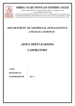 AD3311 - Artificial Intelligence Lab - Ex no.: 1(a) Date: 8 PUZZLE PROBLEM AIM: ALGORITHM: Step1 ...