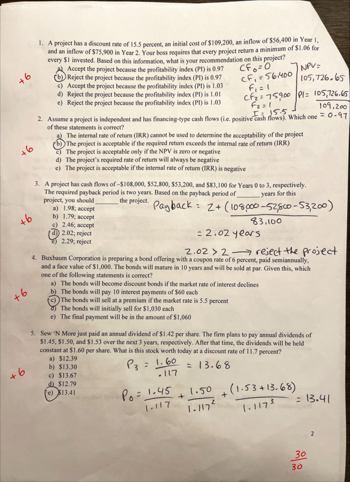 Exam 3 Practice Test 2 Answer Key - FIN 311 - Studocu