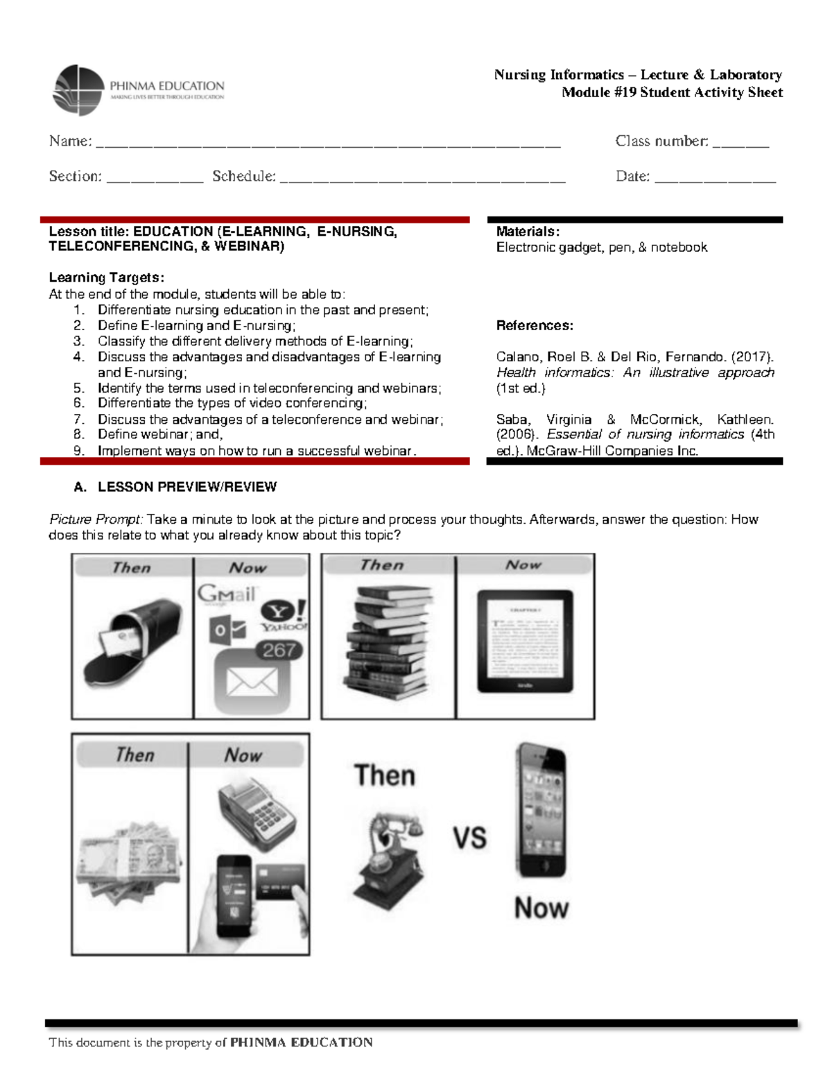 19 - 191919 - Module #19 Student Activity Sheet Name: - Studocu