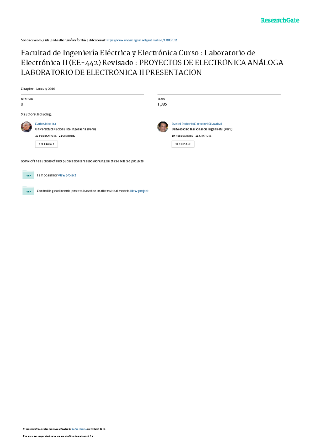Guia de Laboratorio EE442 v22 - See discussions, stats, and author ...