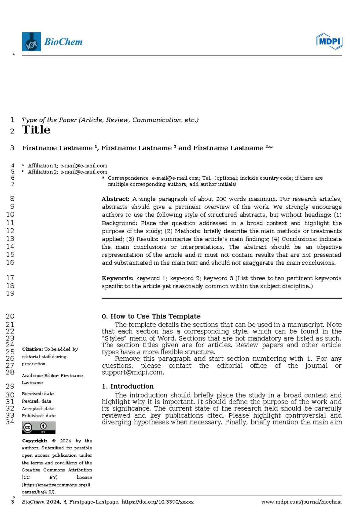 Templete reporte prácticas - Type of the Paper (Article, Review ...
