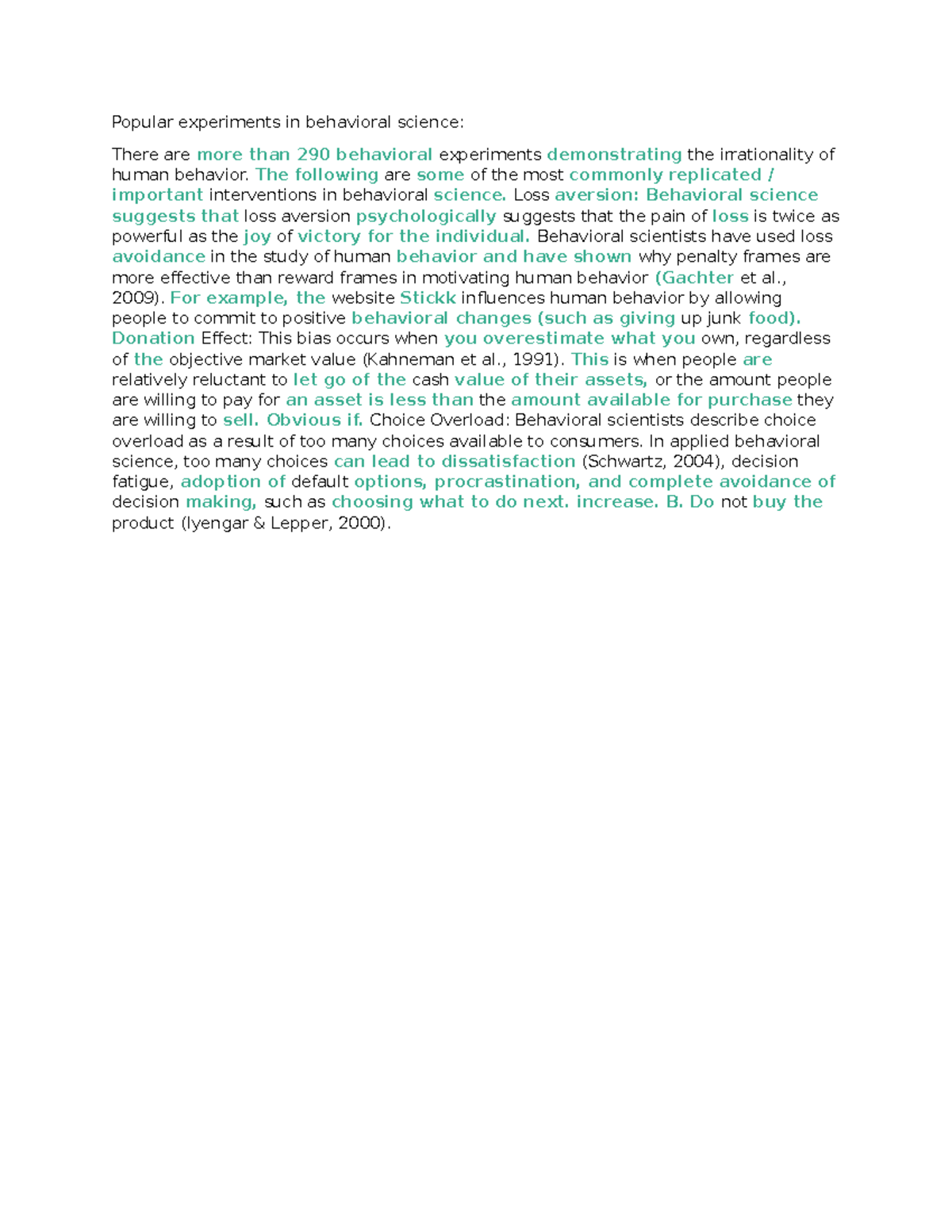 Beh 3 - This is my notes during the orientation. - Popular experiments ...