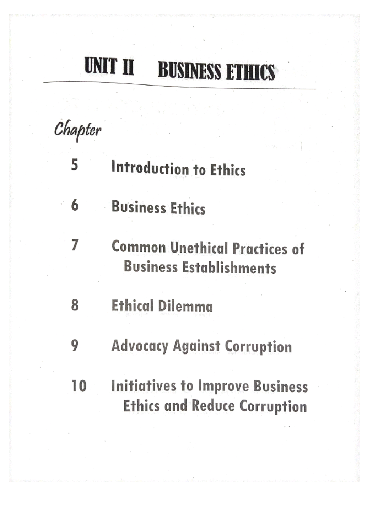 Chapter 5 Introduction to Ethics - Conceptual Framework - Studocu