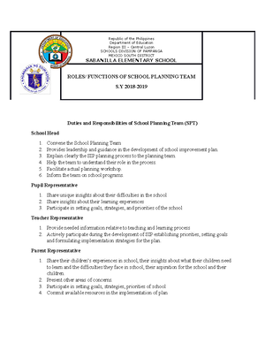 Brigada Eskwela Working Committees Roles 2019-2020 - Republic of the ...