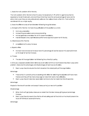 Case study 4 - State the main problem of Buenaobra’s Machine Shop. The ...