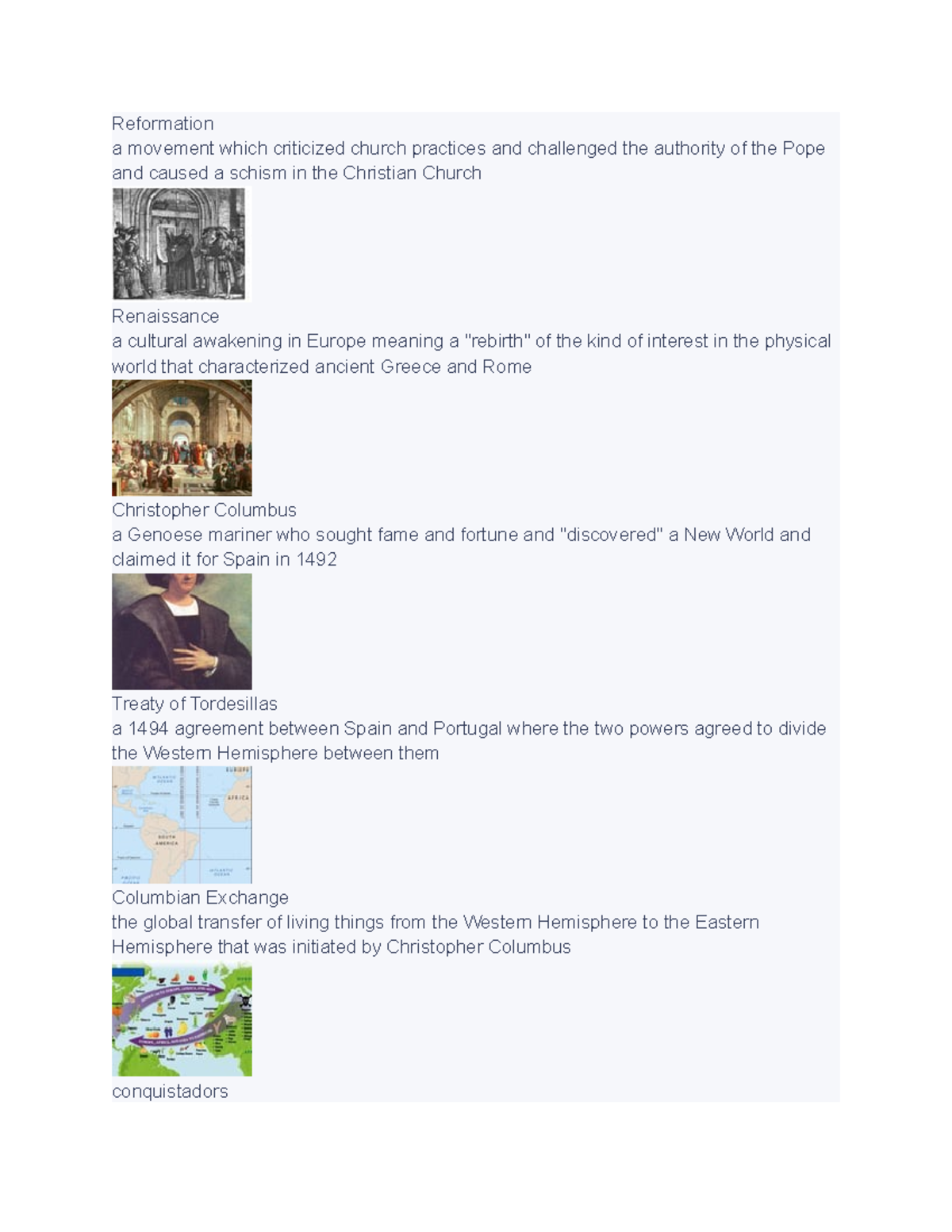 Colonial america - hist 4480 notes - Reformation a movement which ...