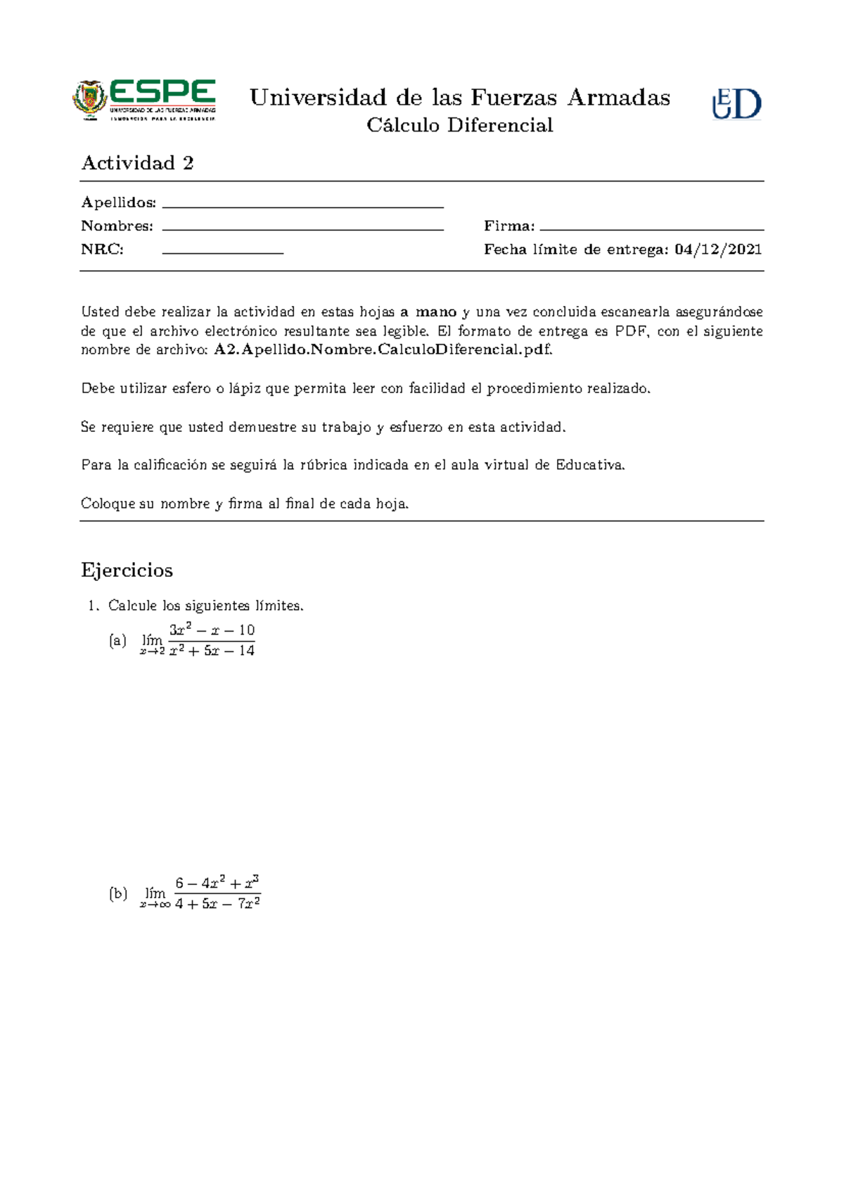 202151-Calculo Diferencial-Act02 - Universidad de las Fuerzas Armadas ...