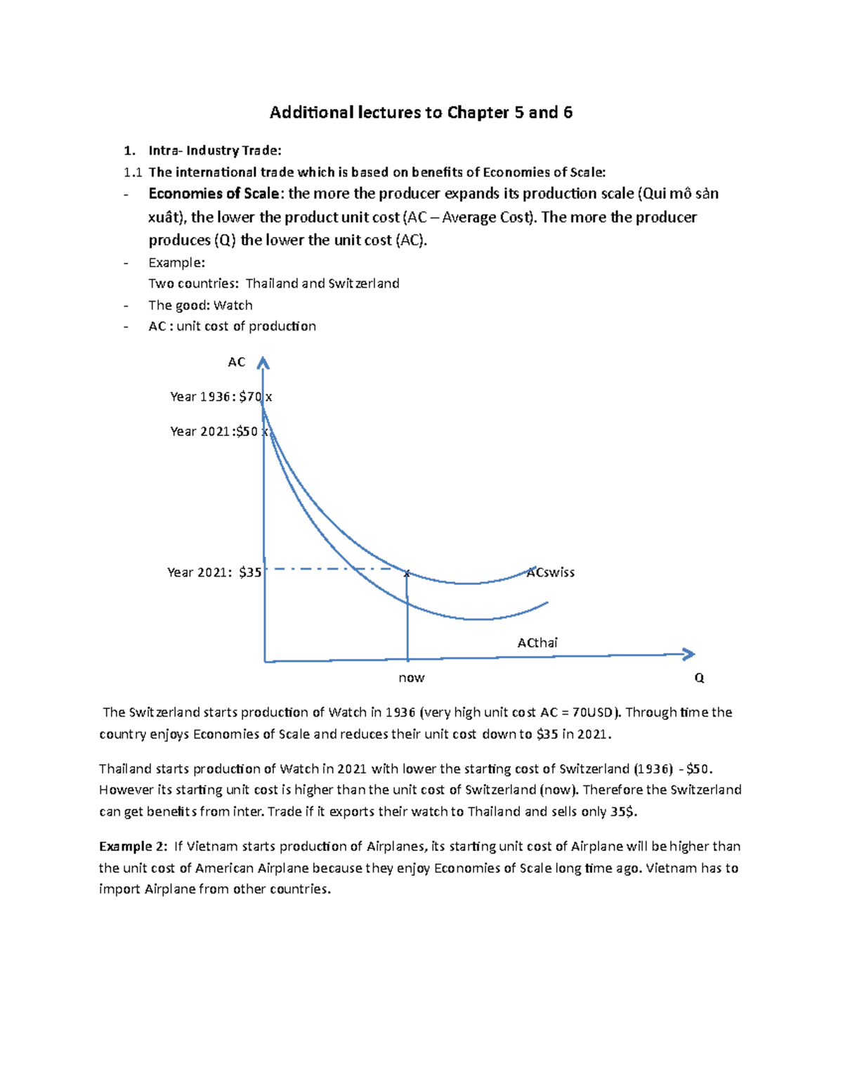 Chapter 5and6 additional lectures - Additional lectures to Chapter 5 and 6 Intra- Industry Trade ...