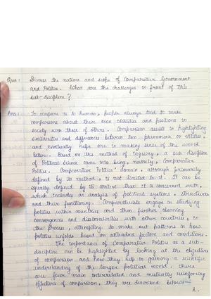 Evolution Of Comparative Politics - COMPARATIVE POLITICS: Comparative ...