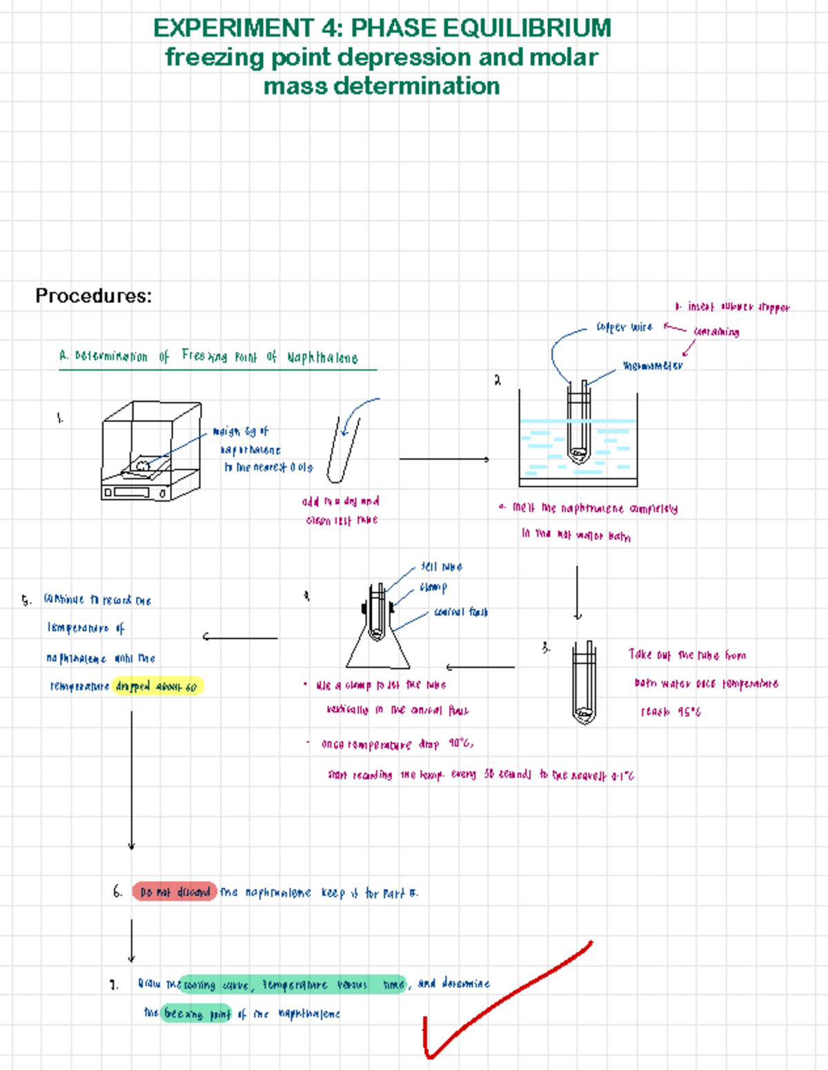 EXP 5 Jotter - EXPERIMENT 4: PHASE EQUILIBRIUM freezing point depression and molar mass - Studocu