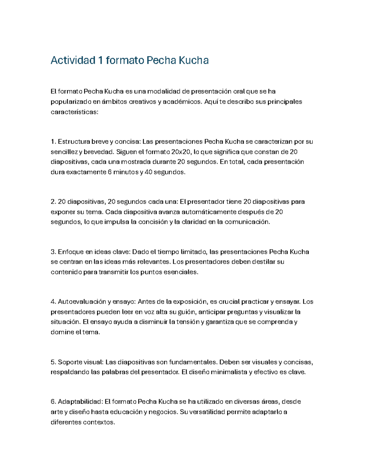 Pecha kucha - Aquí te describo sus principales características ...