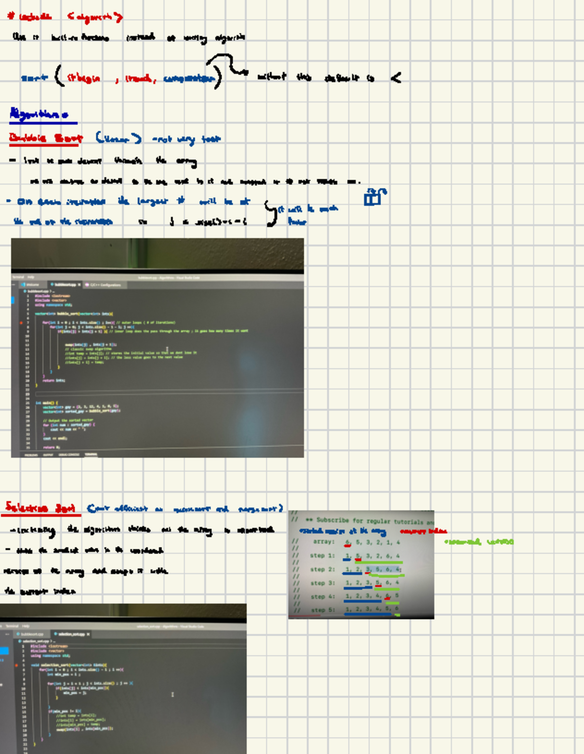 Searching and sorting - # include Jalgorith) Use is built-in functions instead of writing ...