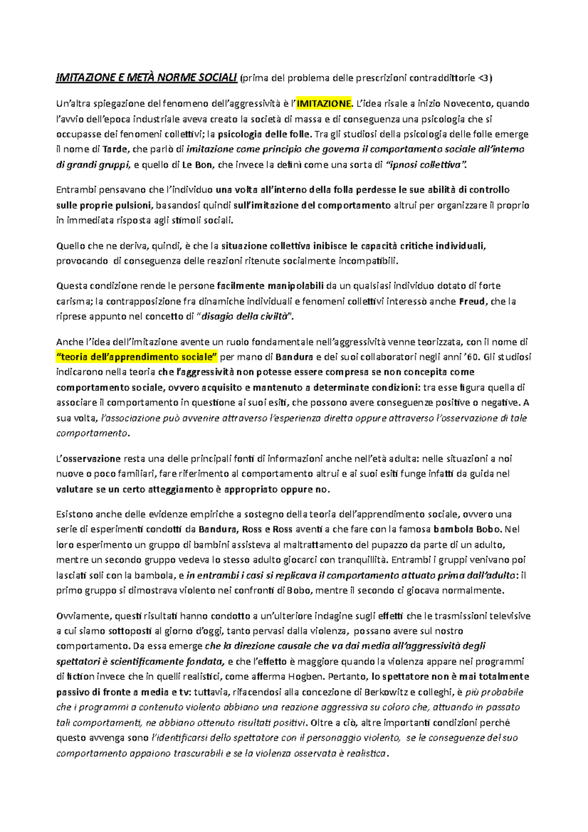 Imitazione E METÀ Norme Sociali - IMITAZIONE E METÀ NORME SOCIALI ...